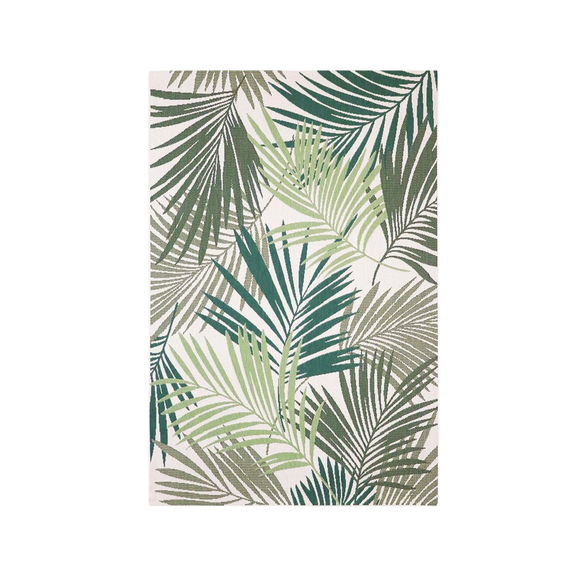Canopy Indoor or Outdoor Rug in Cream/Green 160x230cm | FURNISH