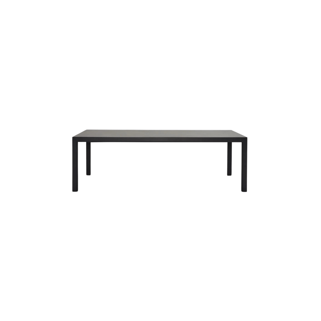 Malmo Small Ceramic Extension Outdoor Table in Charcoal | FURNISH