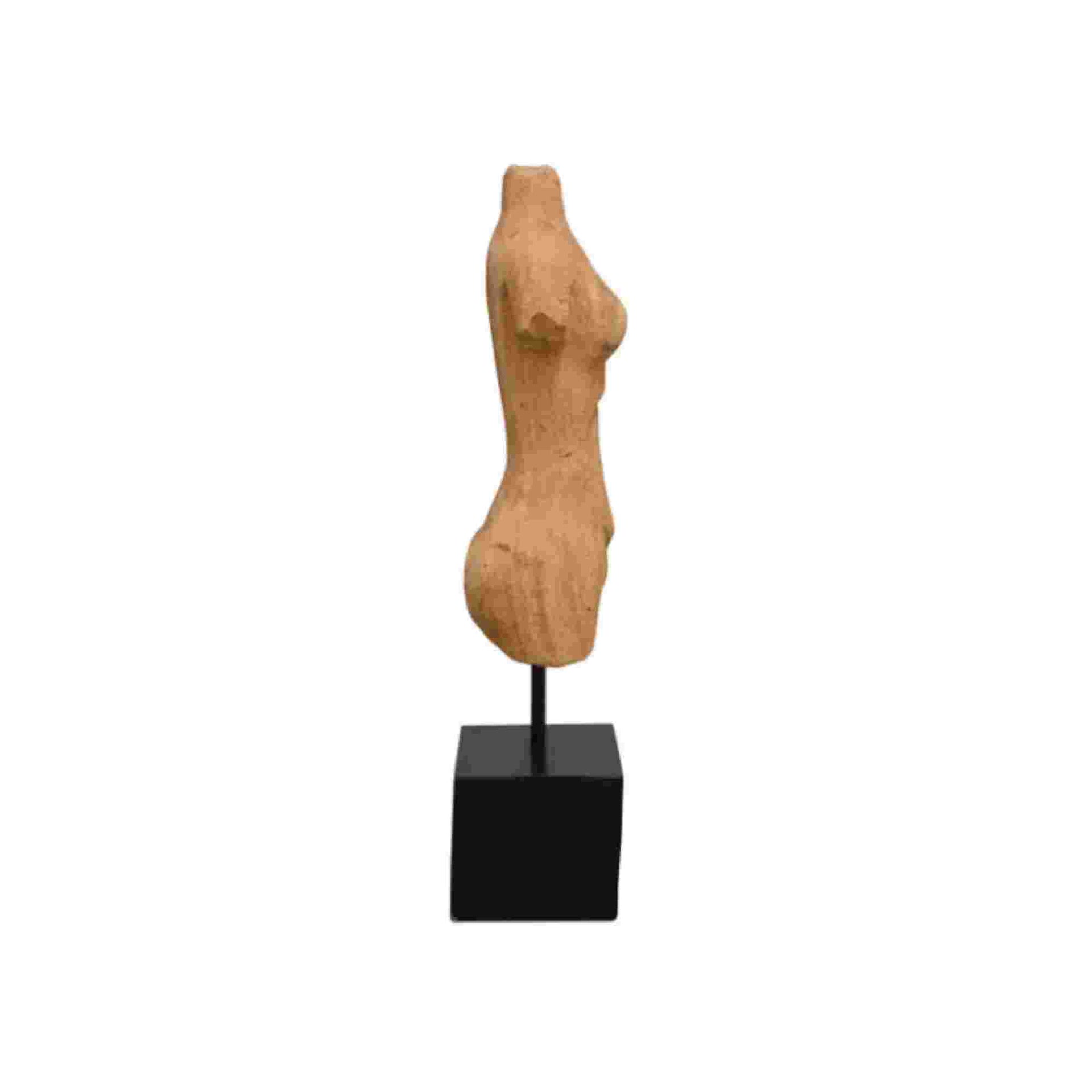 Standing Mango Wood Sculpture Female | FURNISH