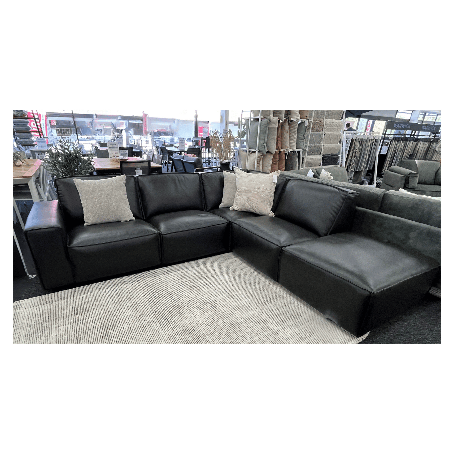 Tribeca 5pc Modular Suite Urban Sofa in Kings Road Charcoal Leather ...
