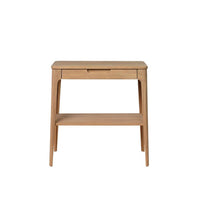 New Amalfi Console Table - Solid Oak/ Oak Veneer Top | FURNISH
