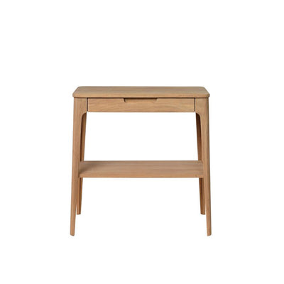 New Amalfi Console Table - Solid Oak/ Oak Veneer Top | FURNISH