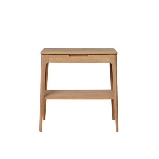 New Amalfi Console Table - Solid Oak/ Oak Veneer Top | FURNISH