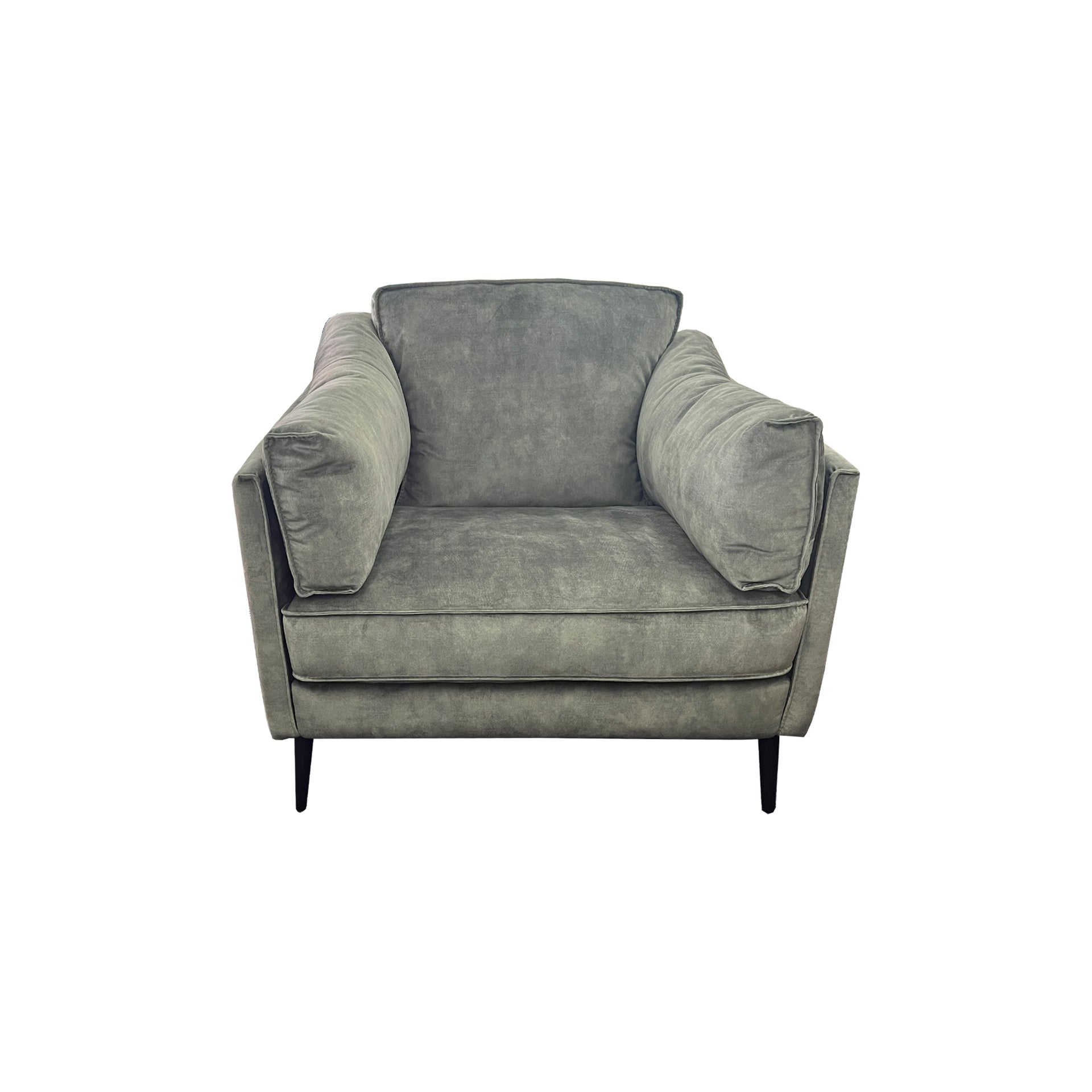Lawson Lounge Chair - Urban Sofa - Moss Green Velvet Fabric | FURNISH