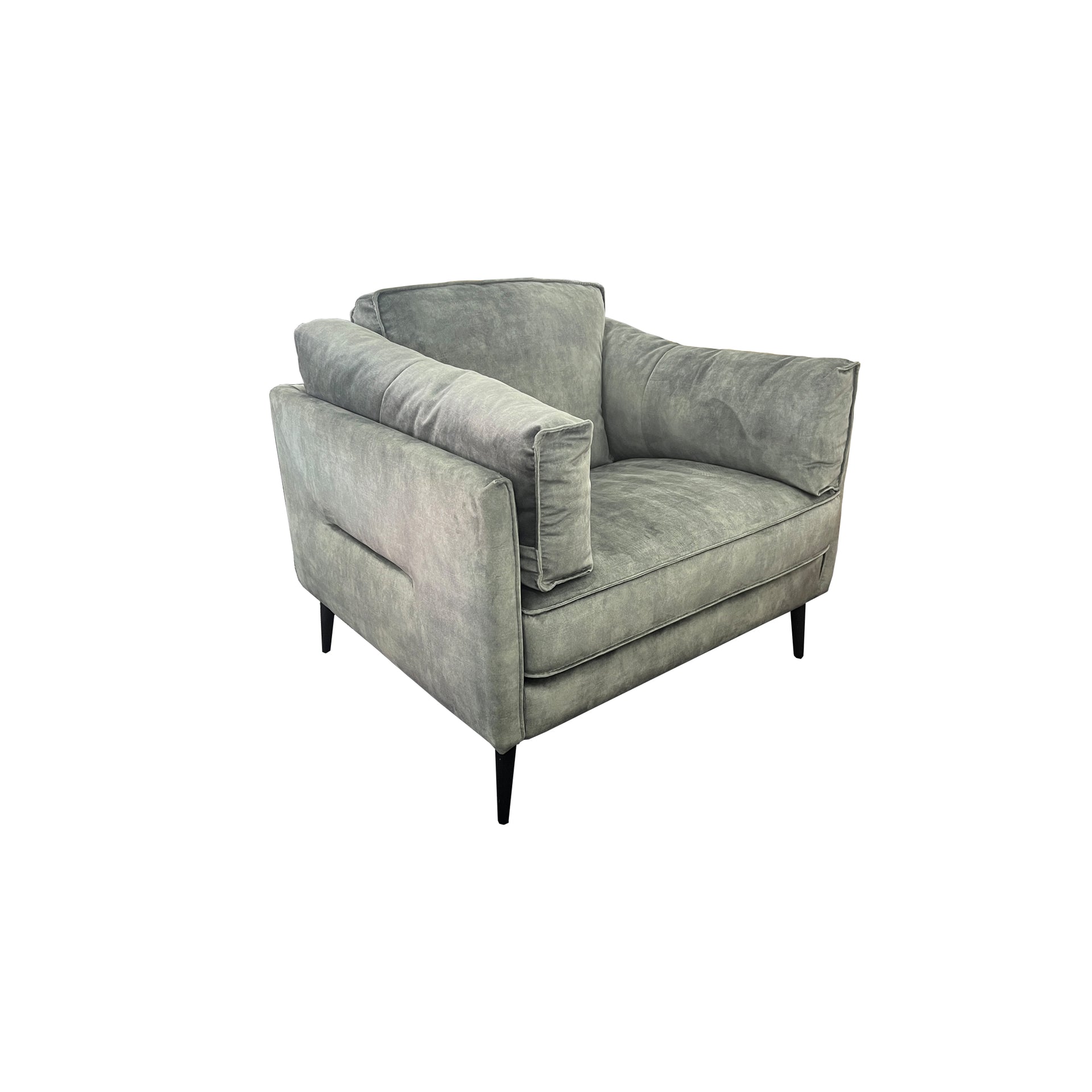 Lawson Lounge Chair - Urban Sofa - Moss Green Velvet Fabric | FURNISH
